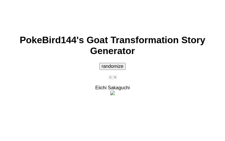 PokeBird144's Goat Transformation Story Generator
