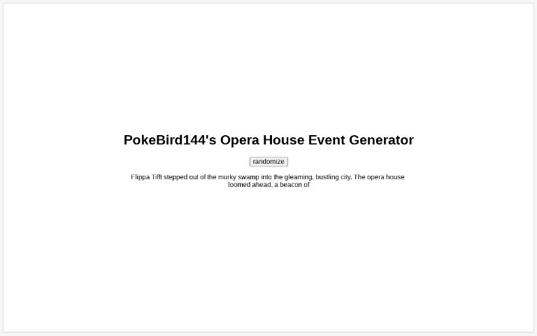 PokeBird144's Opera House Event Generator