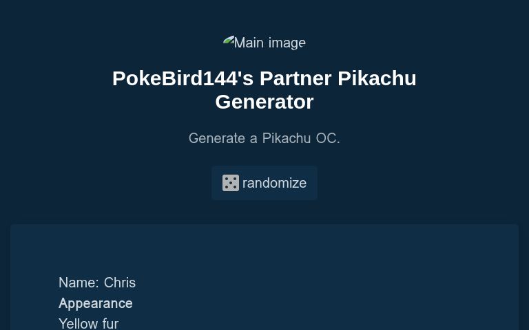 PokeBird144's Partner Pikachu Generator