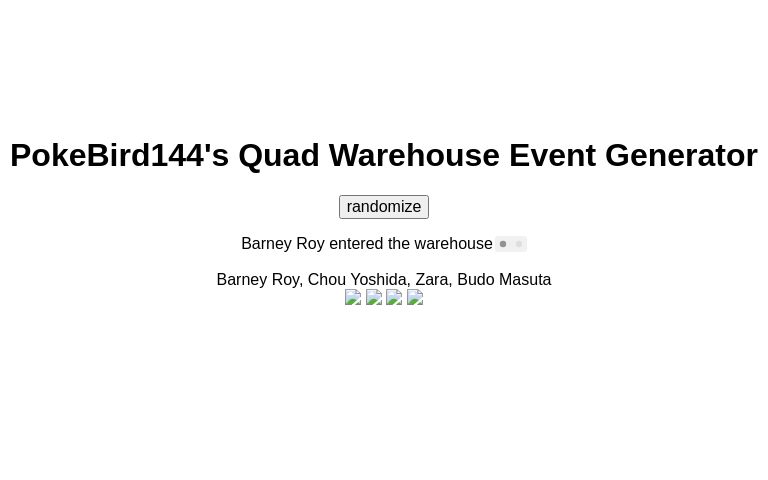 PokeBird144's Quad Warehouse Event Generator