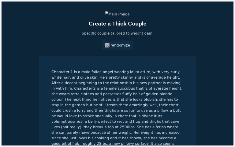 Create a Thick Couple ― Perchance Generator