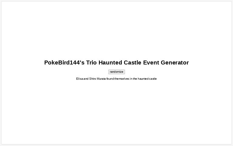 PokeBird144's Trio Haunted Castle Event Generator