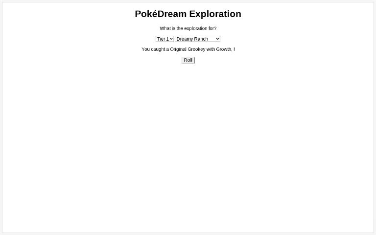 PokéDream Exploration ― Perchance Generator