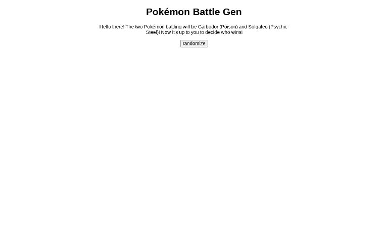Pokémon Battle Gen