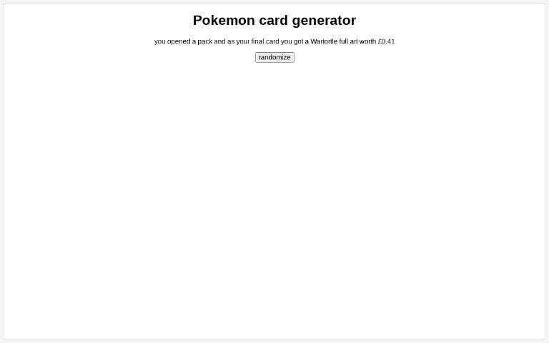 Pokemon card generator