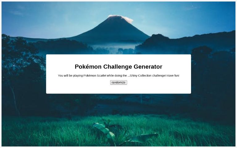 Pokémon Challenge Generator
