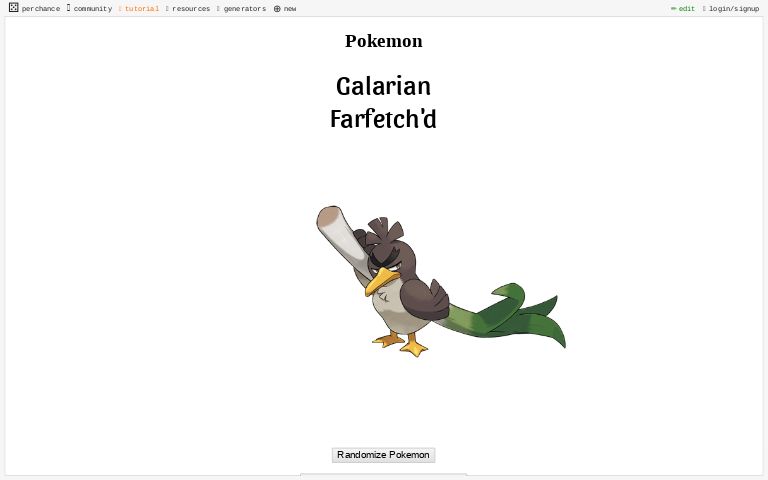 Pokemon ― Perchance Generator