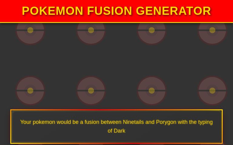 Pokemon Fusion Generator