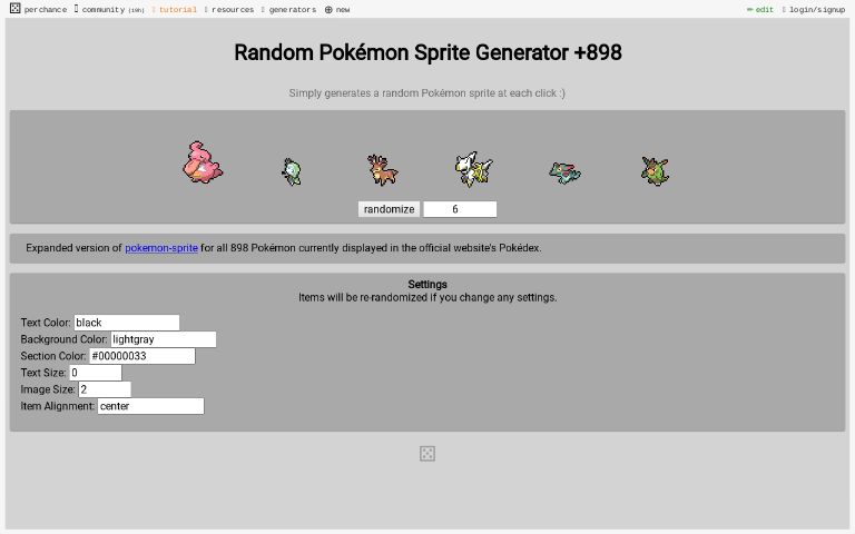 Pokemon Sprite 898 ― Perchance Generator