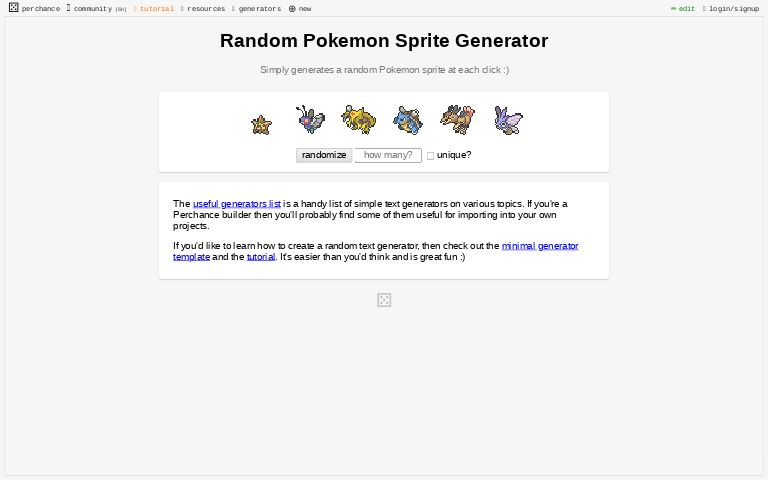 Random Pokemon Sprite Generator