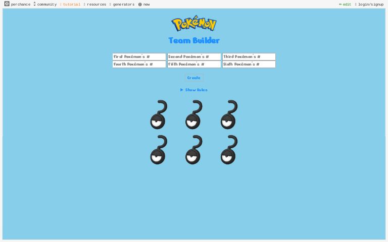 Team Builder ― Perchance Generator