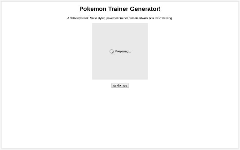 Pokemon Trainer Generator!