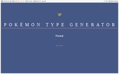 Pokémon Type Generator