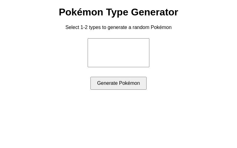 pokemon-type-to-existing-pokemon ― Perchance Generator