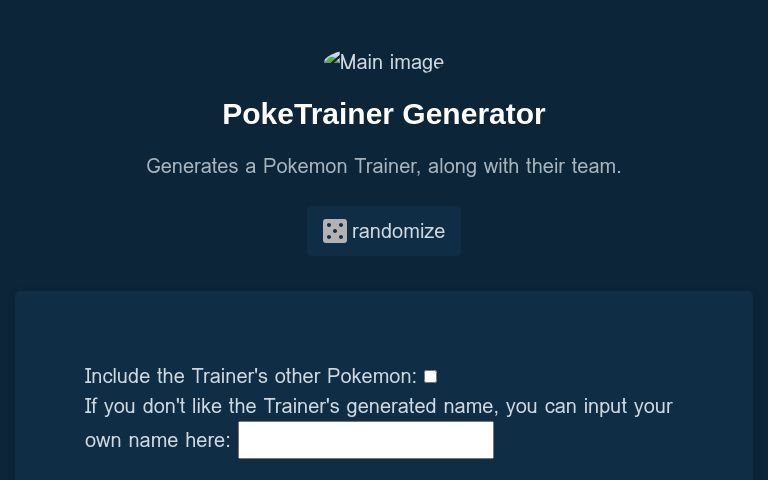PokeTrainer Generator