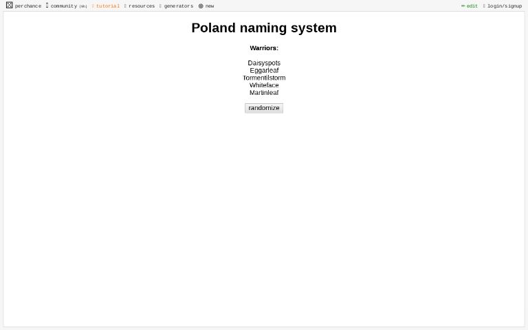 Poland naming system ― Perchance Generator