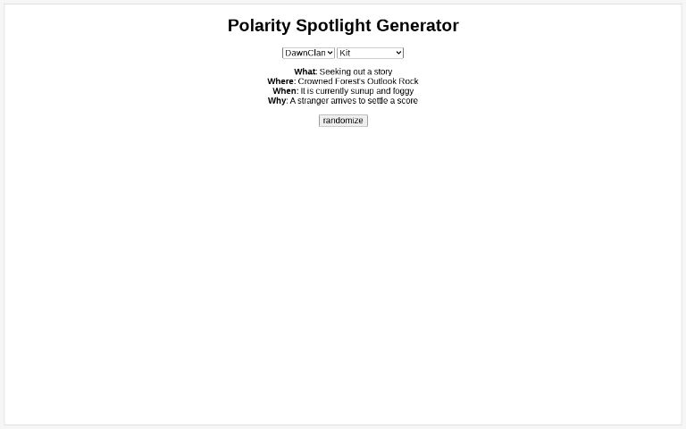 Polarity Spotlight Generator