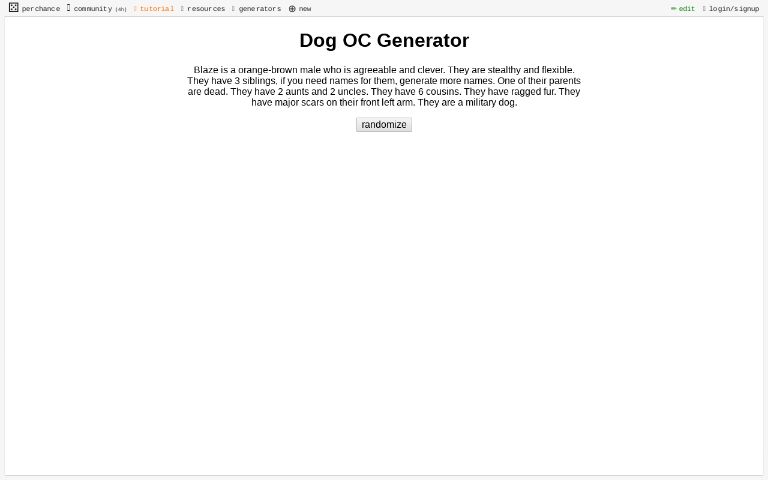 Dog OC Generator