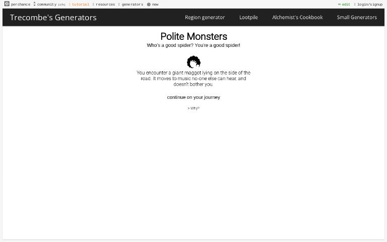 Polite Monsters ― Perchance Generator