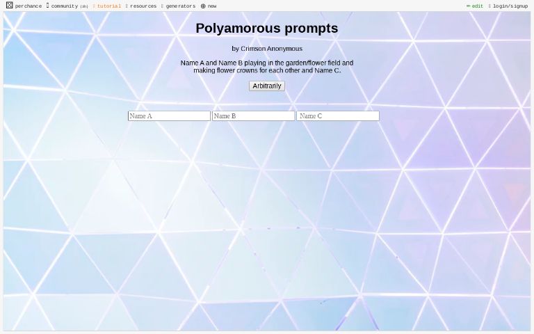 Polyamorous prompts ― Perchance Generator