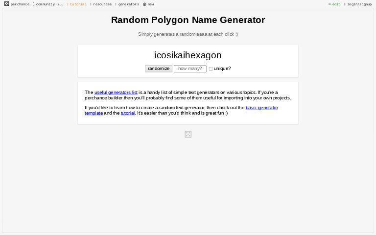 Random Polygon Name Generator