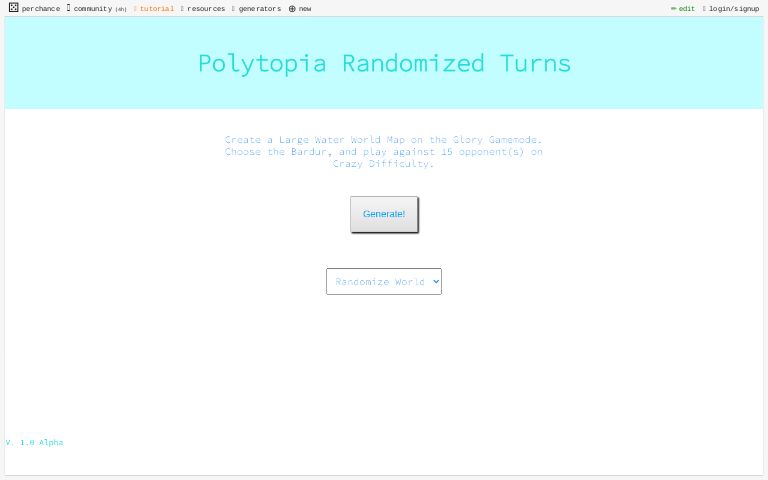 Polytopia Randomized Turns ― Perchance Generator