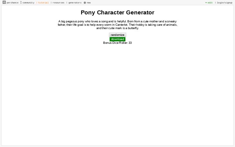 MLP Character Maker ― Perchance Generator