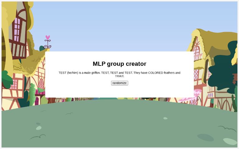 MLP group creator ― Perchance Generator