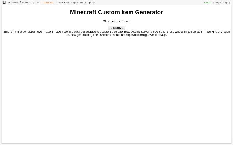 Minecraft Custom Item Generator