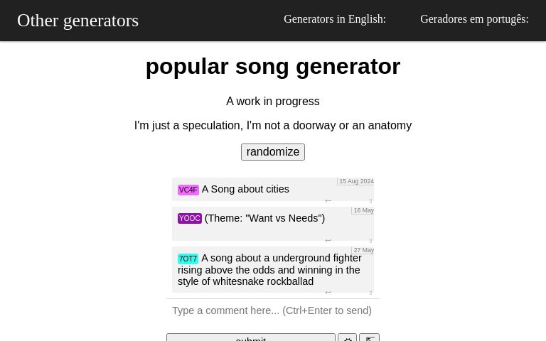 popular song generator