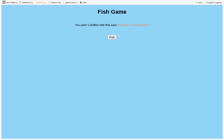 Fish Game ― Perchance Generator