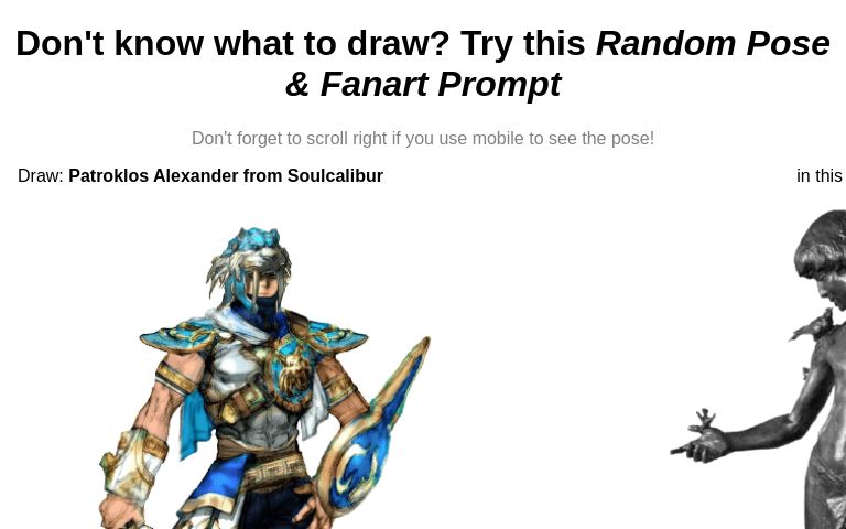 Don't know what to draw? Try this Random Pose & Fanart Prompt ...