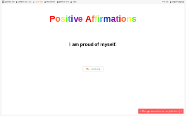 I can control my own happiness. ― Perchance Generator