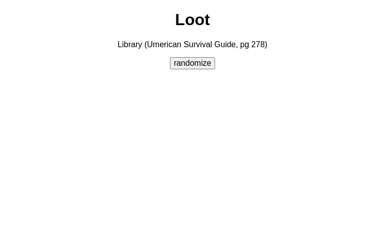 Loot ― Perchance Generator