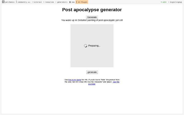 Post apocalypse generator