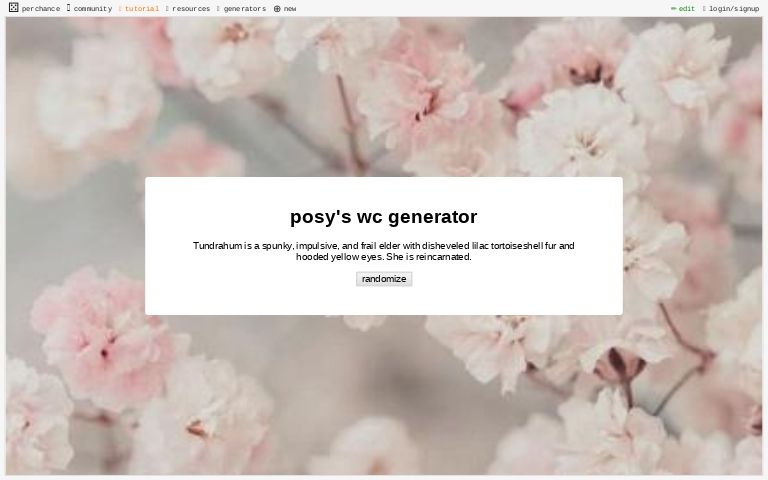 posy's wc generator