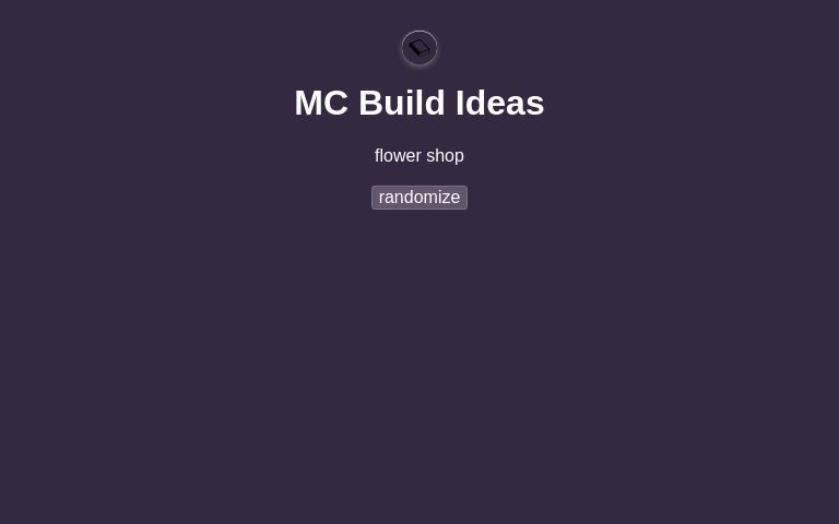 MC Build Ideas ― Perchance Generator