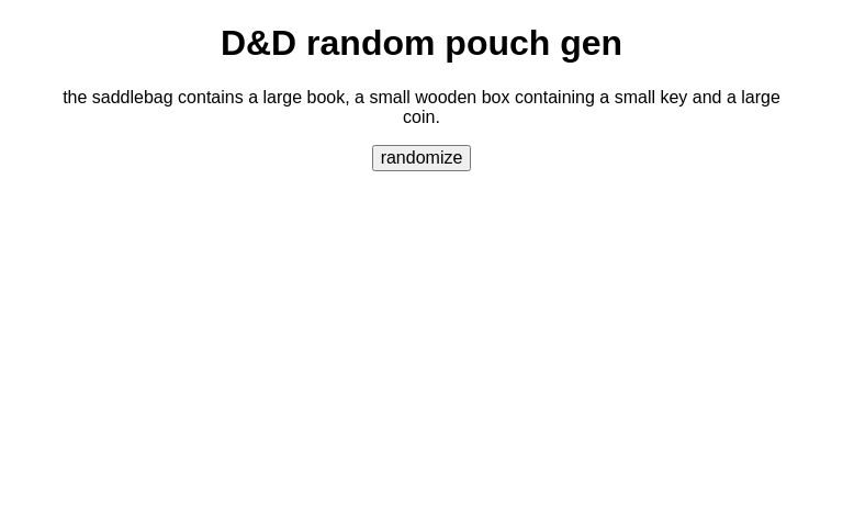 D&D random pouch gen