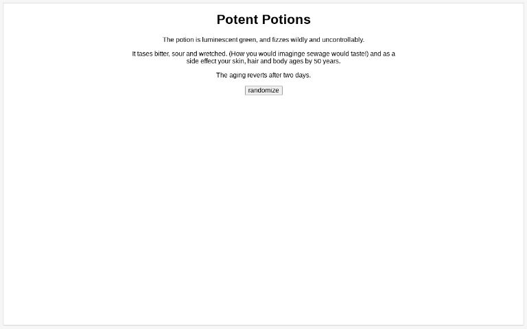 Potent Potions ― Perchance Generator