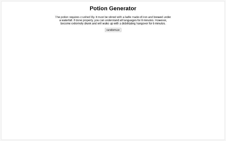 Potion Generator