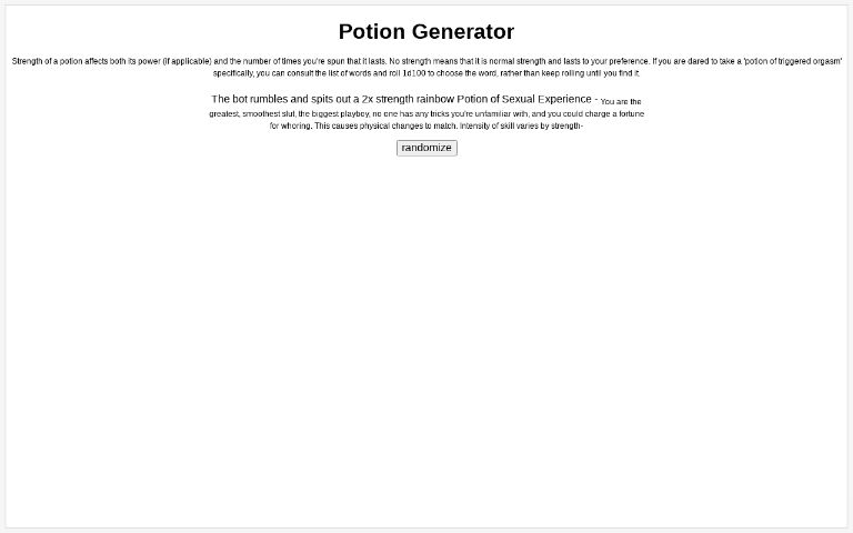 Potion Generator