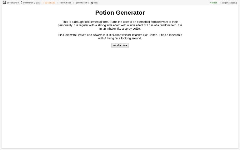 Potion Generator