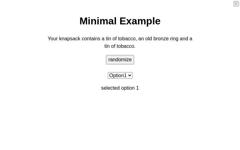 Minimal Example ― Perchance Generator