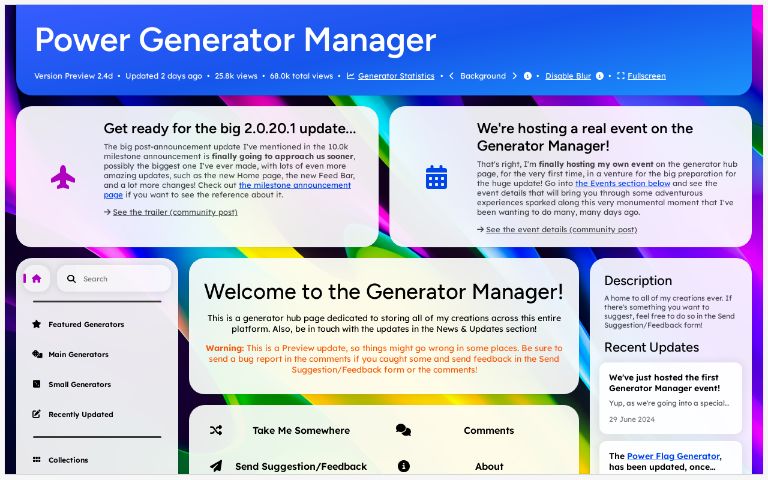 Power Generator Manager Preview