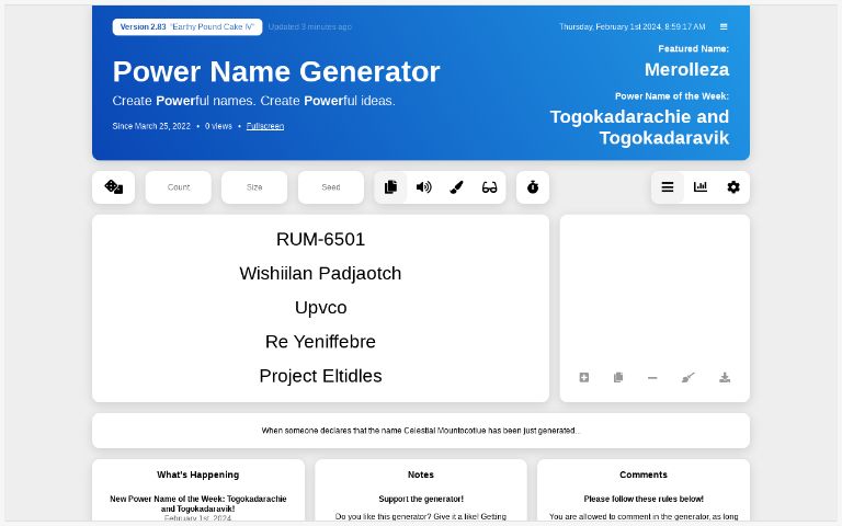 Power Name Generator
