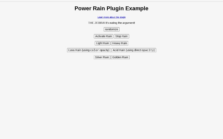 Power Rain Plugin Example