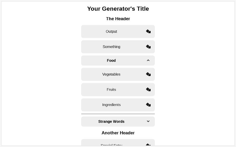 Power Stacks Template ― Perchance Generator