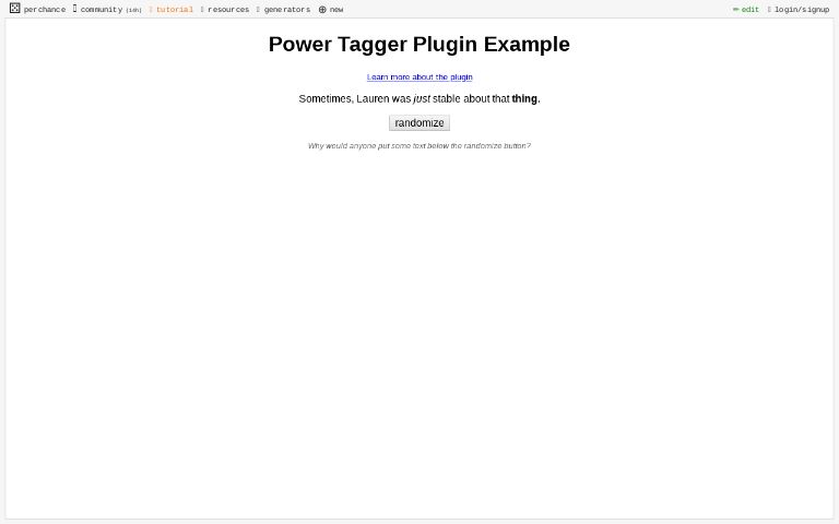 Power Tagger Plugin Example