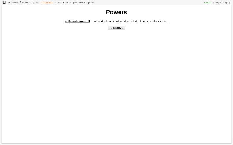 Powers ― Perchance Generator