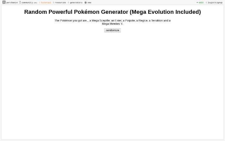 Random Powerful Pokémon Generator (Mega Evolution Included)